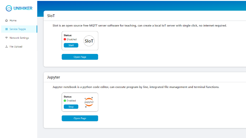 3.Local Web Page - UNIHIKER Documentation